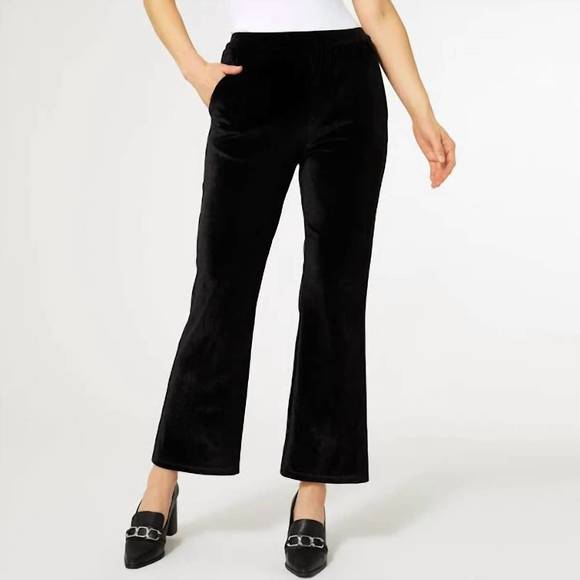 Coco + Carmen | Pants & Jumpsuits | New Coco Carmen Pleat Front Velour Pant In Black | Poshmark